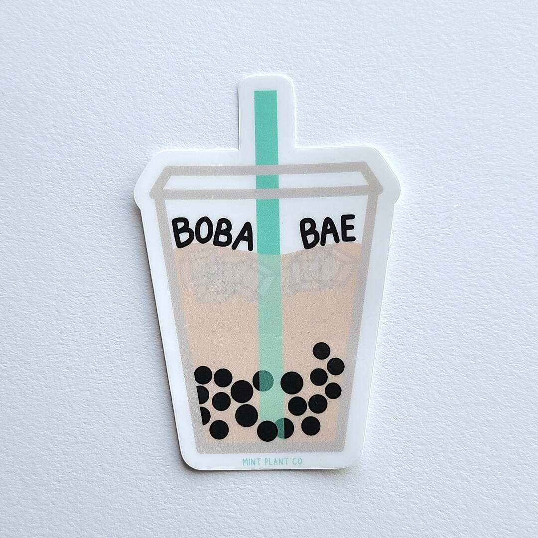 Boba Bae Bubble Tea Sticker • Vinyl Sticker • Laptop Sticker • Vinyl ...