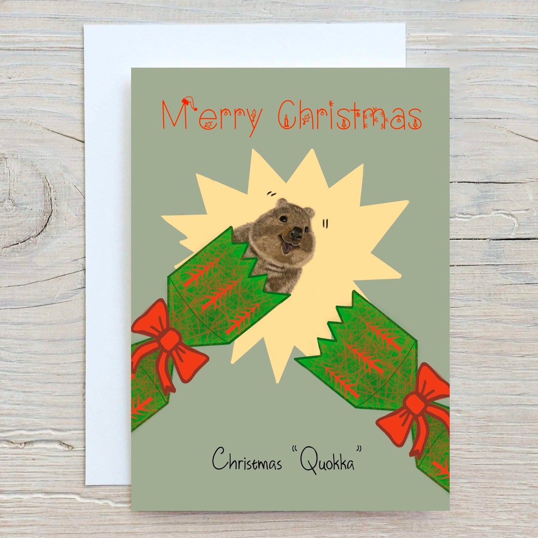 Merry Christmas Quokka Card - Send Directly to Your Recipient! - Etsy