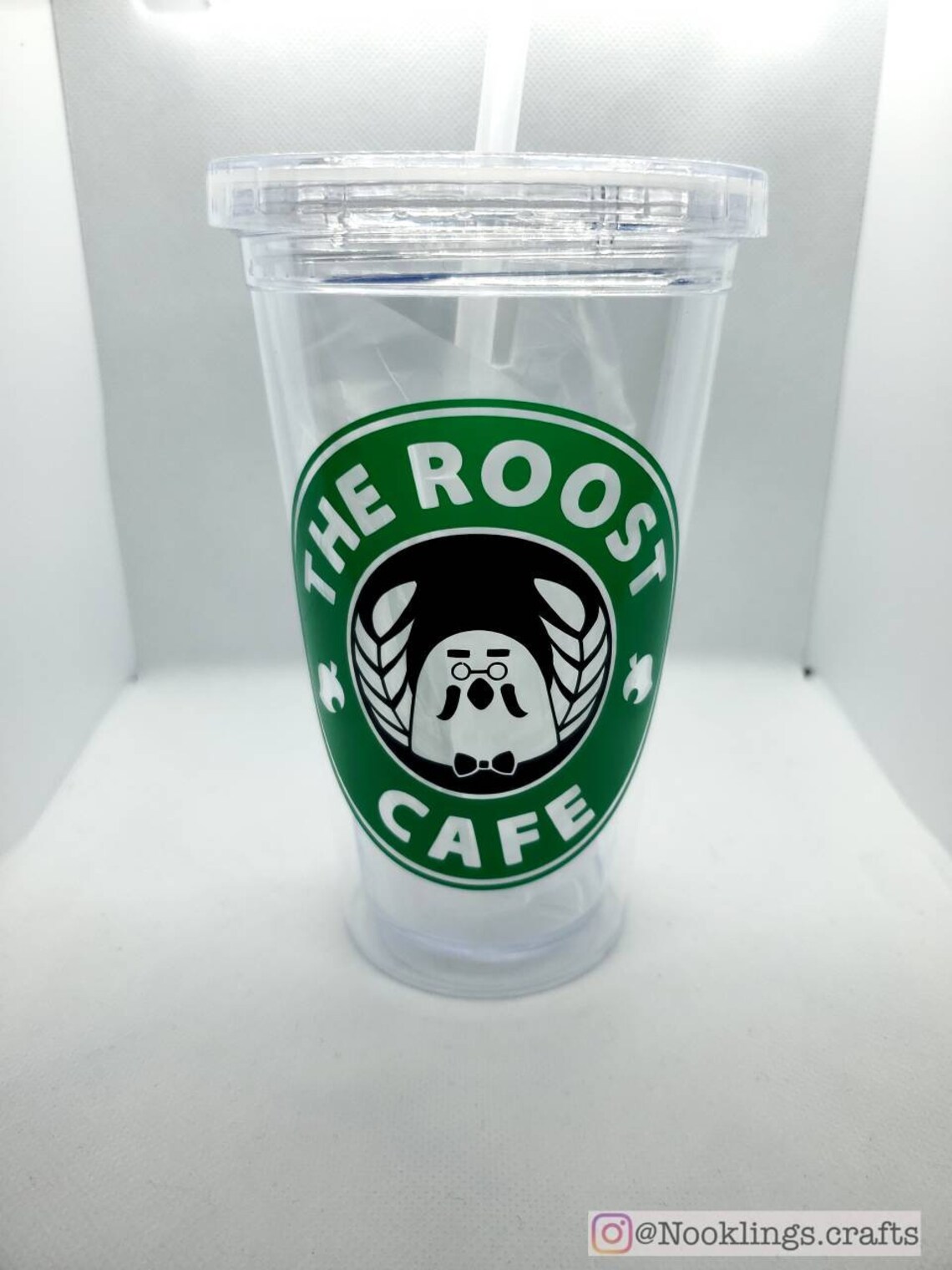 The Roost Cafe Tumbler With Lid and Straw Gaming Gifts - Etsy