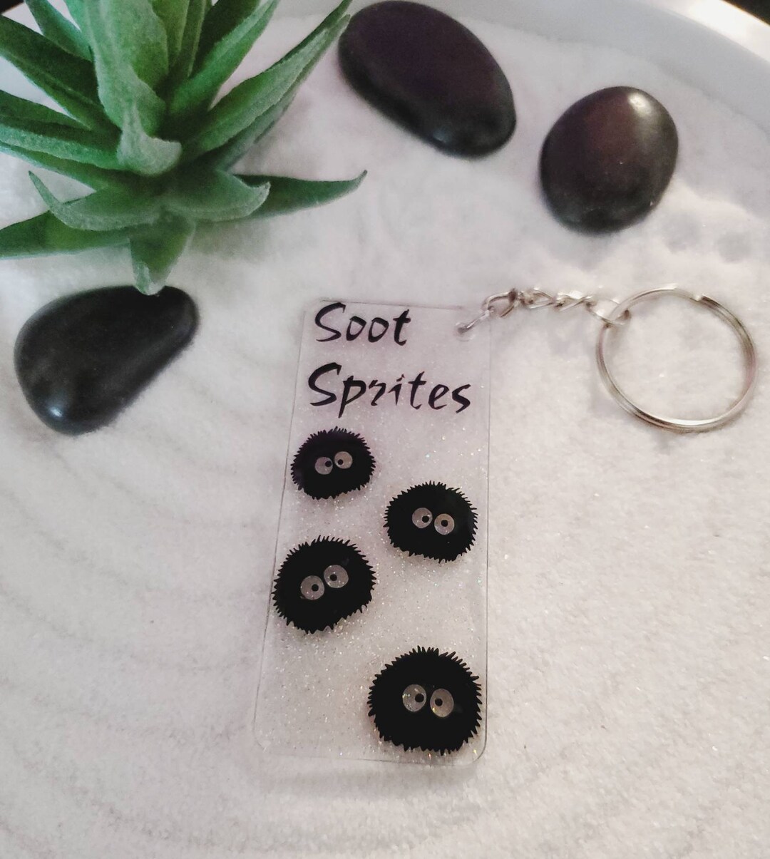 Soot Sprites, Soot Sprite Keychain, Keychain, Cute Keychains, Totoro ...