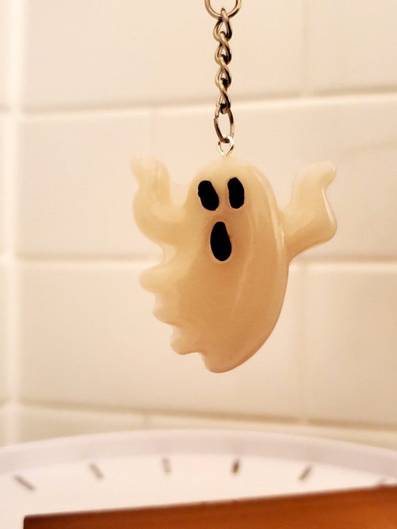 Ghost Keychains Glow in the Dark Ghost Halloween Keychain - Etsy