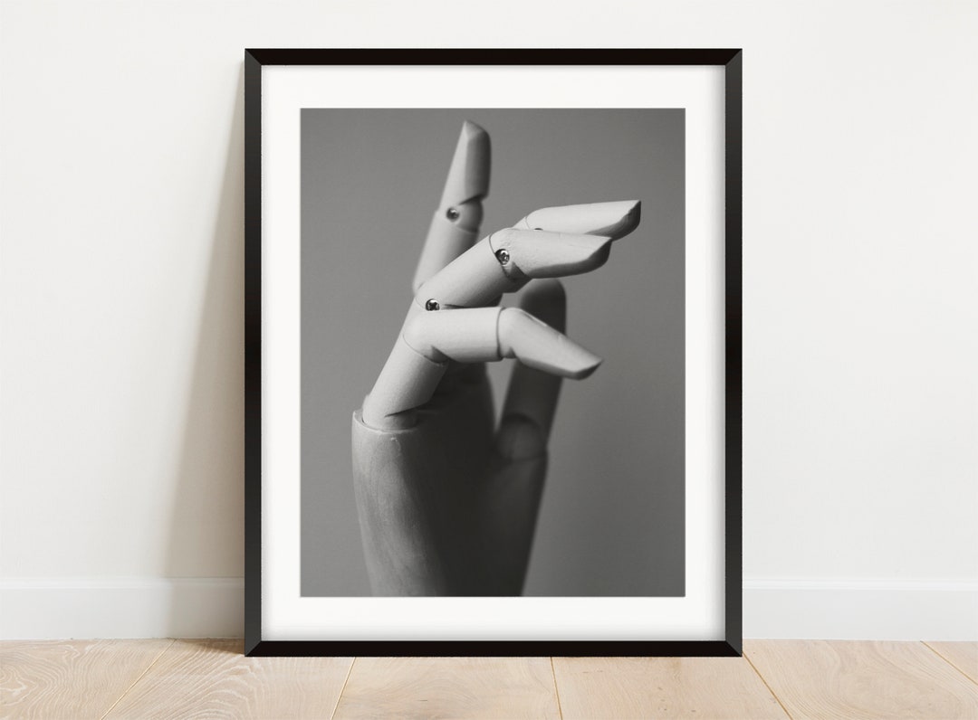 B&W Hand Photograph Minimalist Wall Art - Etsy