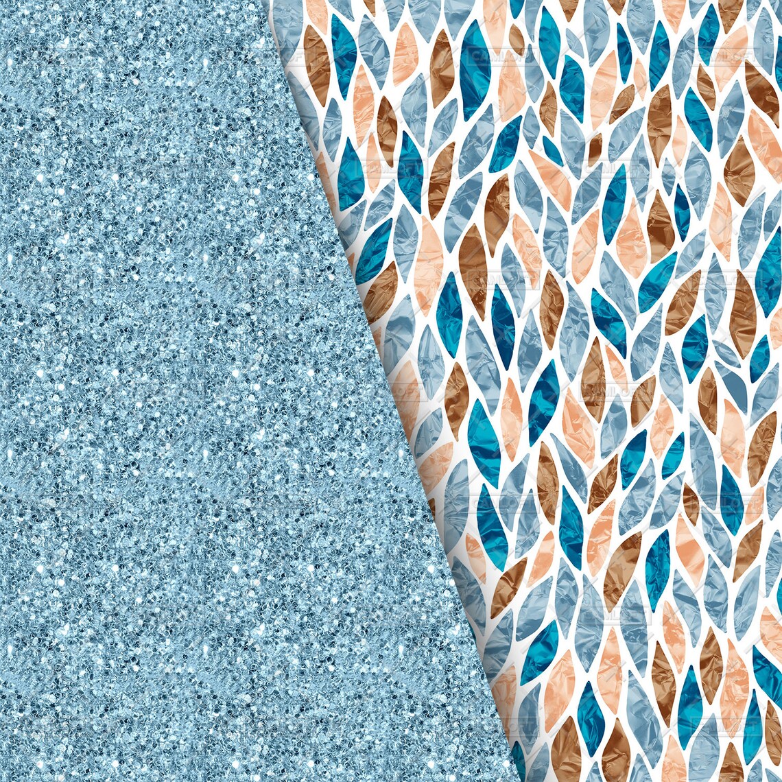 Blue Brown Digital Papers Seamless Patterns Cozy Patterns | Etsy