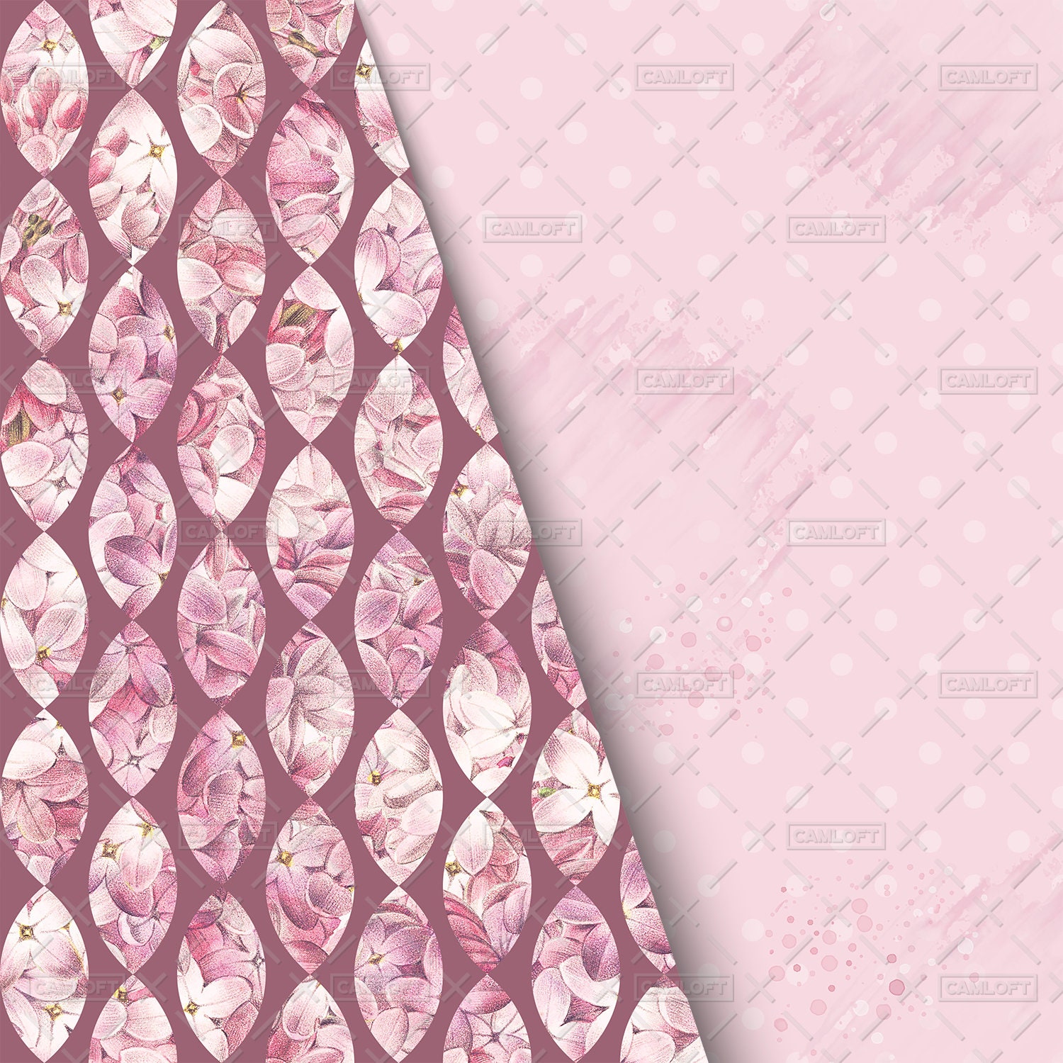 Watercolor Floral Digital Papers, Cherry Blossom Paper, Pink Digital ...