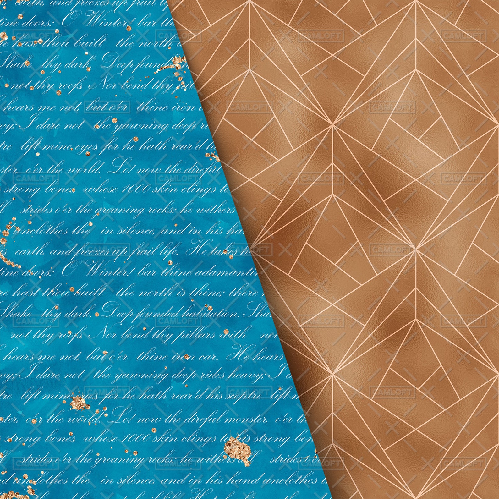 Blue Brown Digital Papers Seamless Patterns Cozy Patterns | Etsy