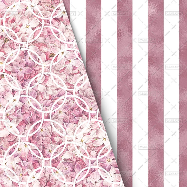 Watercolor Floral Digital Papers, Cherry Blossom Paper, Pink Digital ...