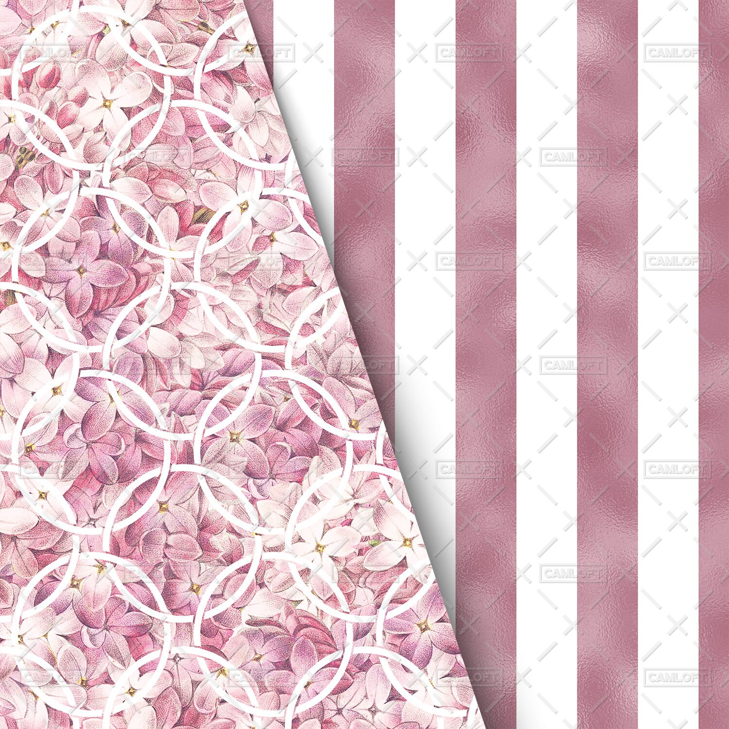 Watercolor Floral Digital Papers, Cherry Blossom Paper, Pink Digital ...