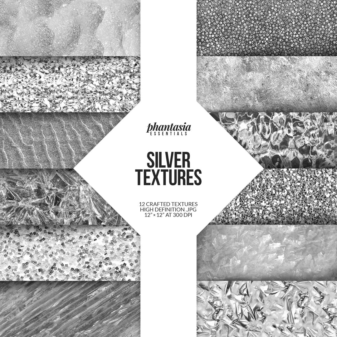 Silver Textures Silver Digital Paper Seamless Background - Etsy
