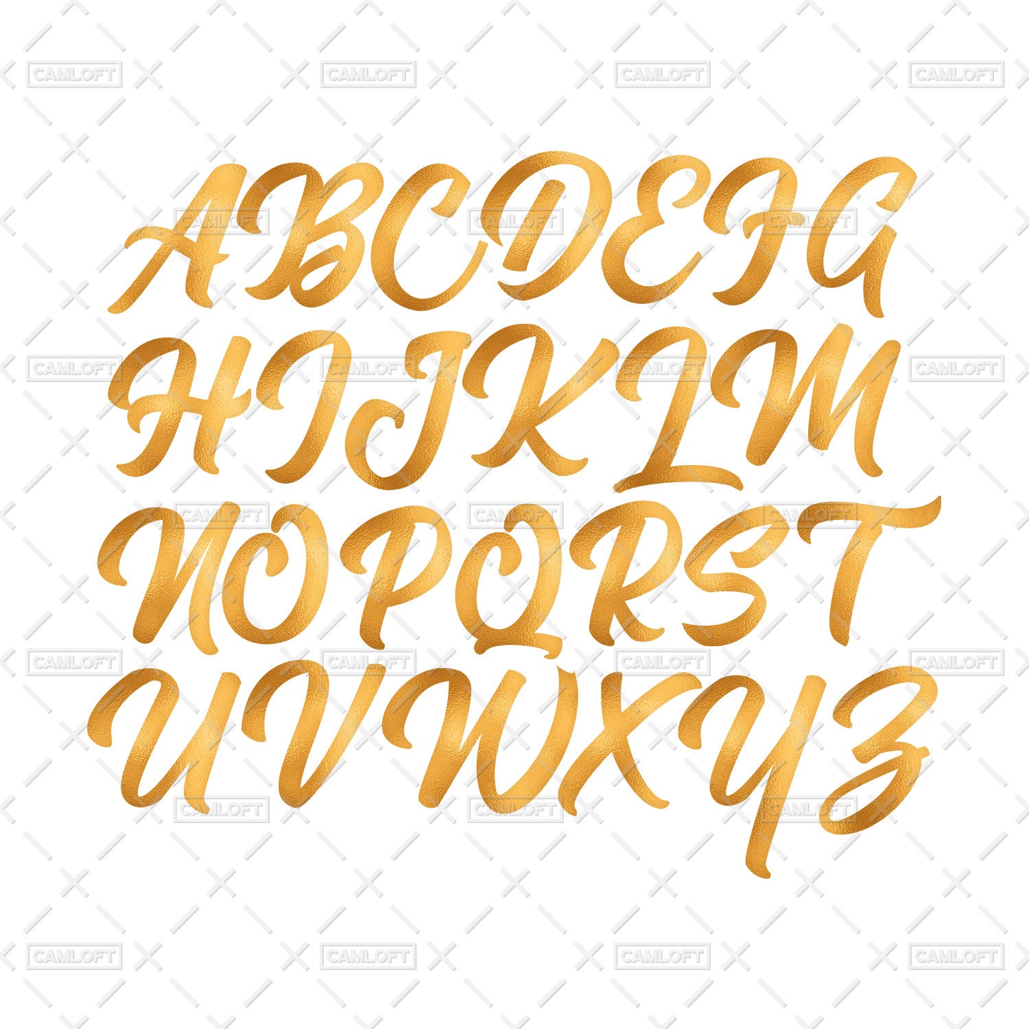Gold Foil Alphabet Clipart, Christmas Alphabet, Png Alphabet, Letters ...