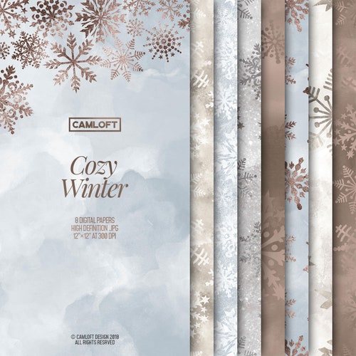 Winter Digital Paper Snowflake Seamless File Winter - Etsy