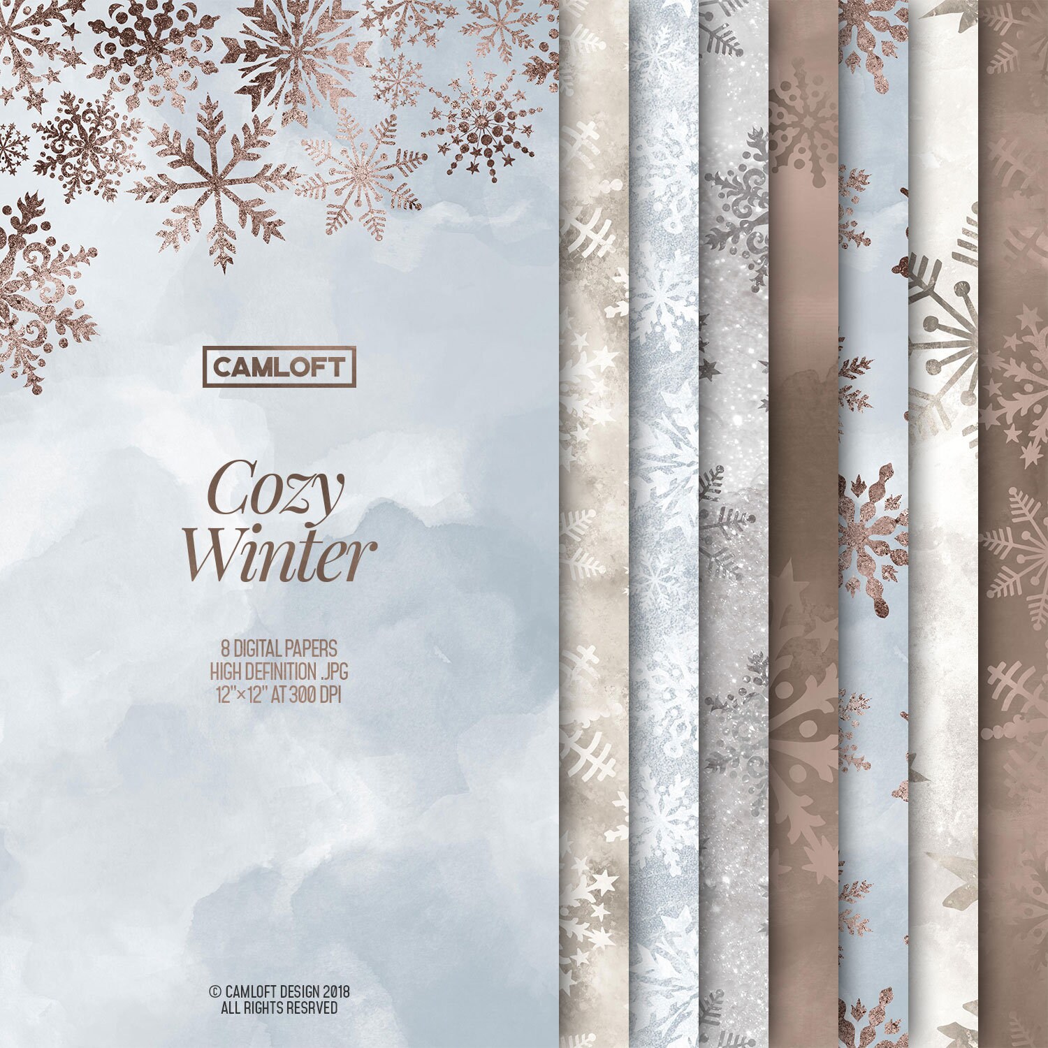 Winter Digital Paper Snowflake Patterns Snowflake Digital - Etsy