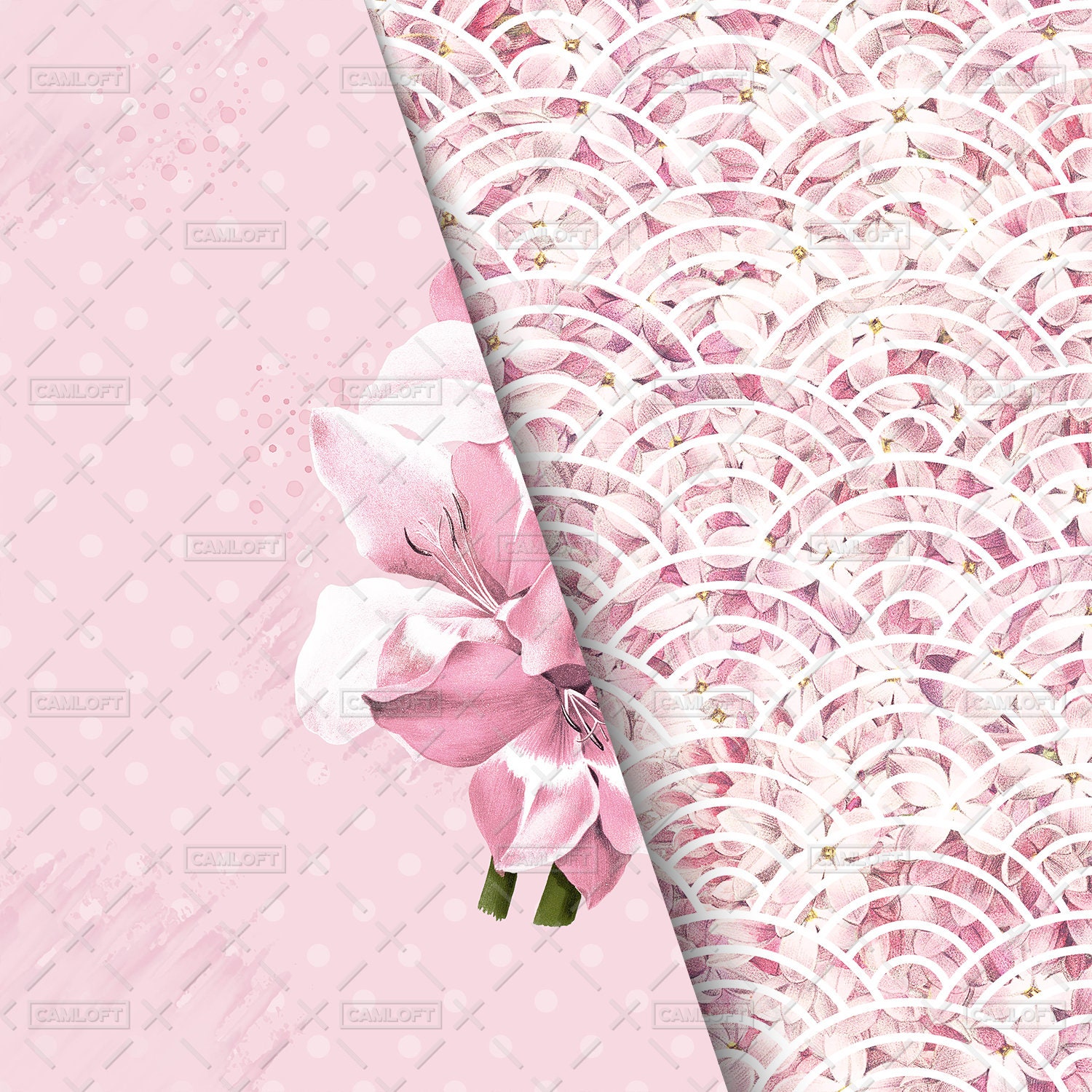 Watercolor Floral Digital Papers, Cherry Blossom Paper, Pink Digital ...