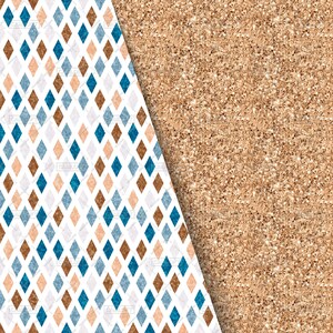 Blue Brown Digital Papers Seamless Patterns Cozy Patterns - Etsy