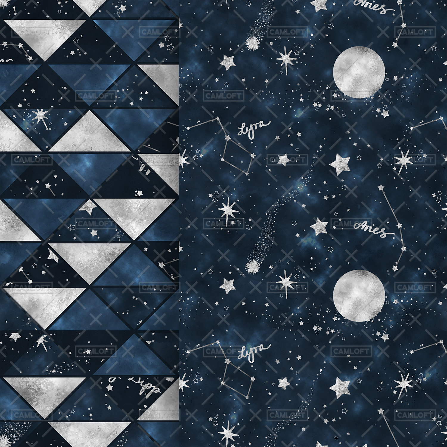 Constellation Digital Paper Stars Patterns Astrology - Etsy UK