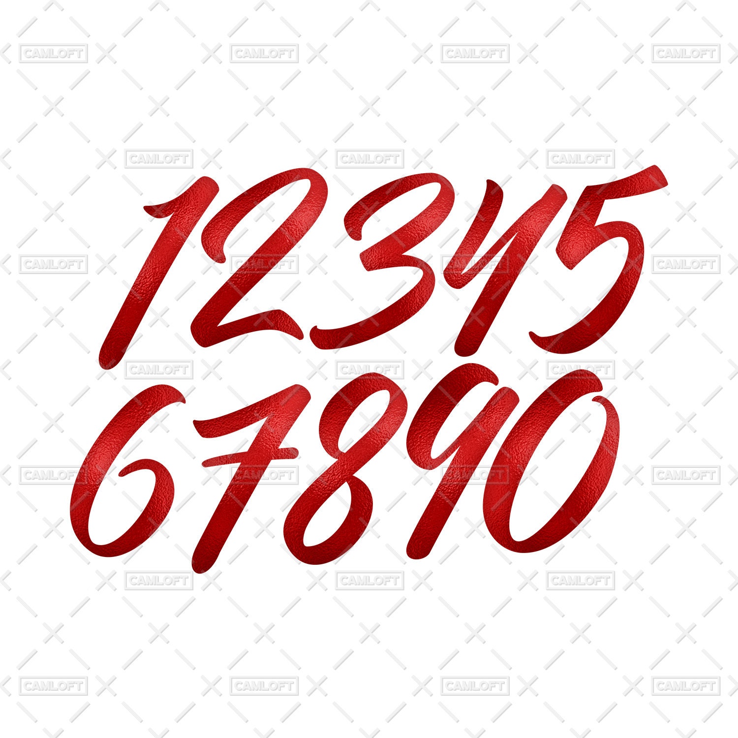 Red Foil Alphabet Clipart, Christmas Alphabet, Png Alphabet, Letters ...