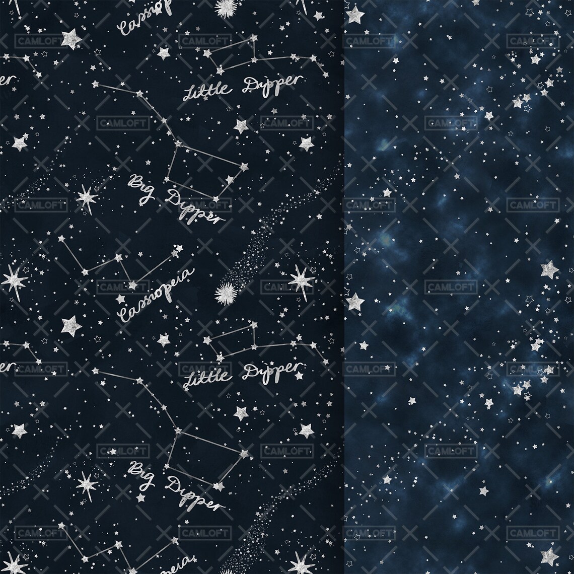 Constellation Digital Paper Stars Patterns Astrology | Etsy UK