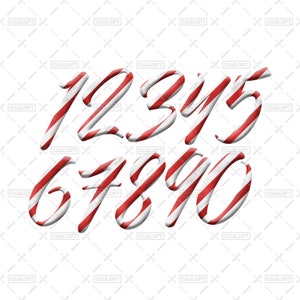 Candy Cane Alphabet Clipart, Christmas Alphabet, Png Alphabet, Letters ...