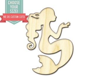 Mermaid wood cutout | Etsy
