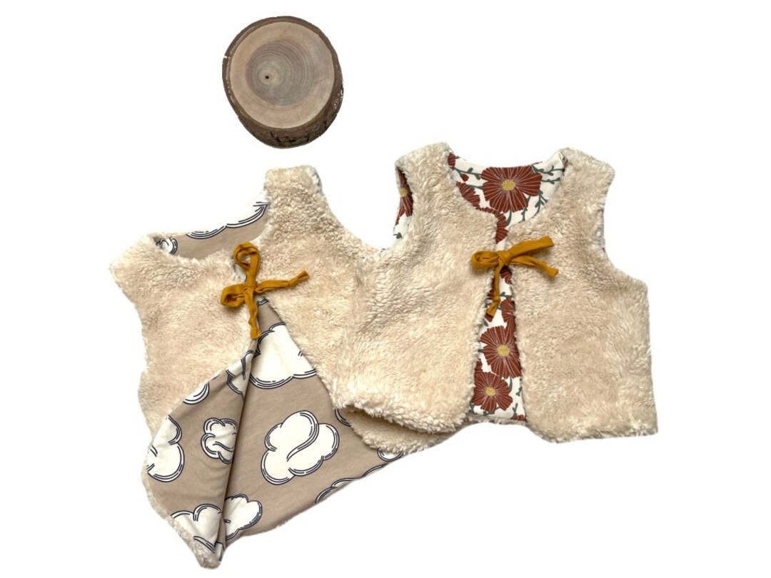 Organic Baby Child Scalable Shepherd Vest, Sleeveless Vest, Sheep ...