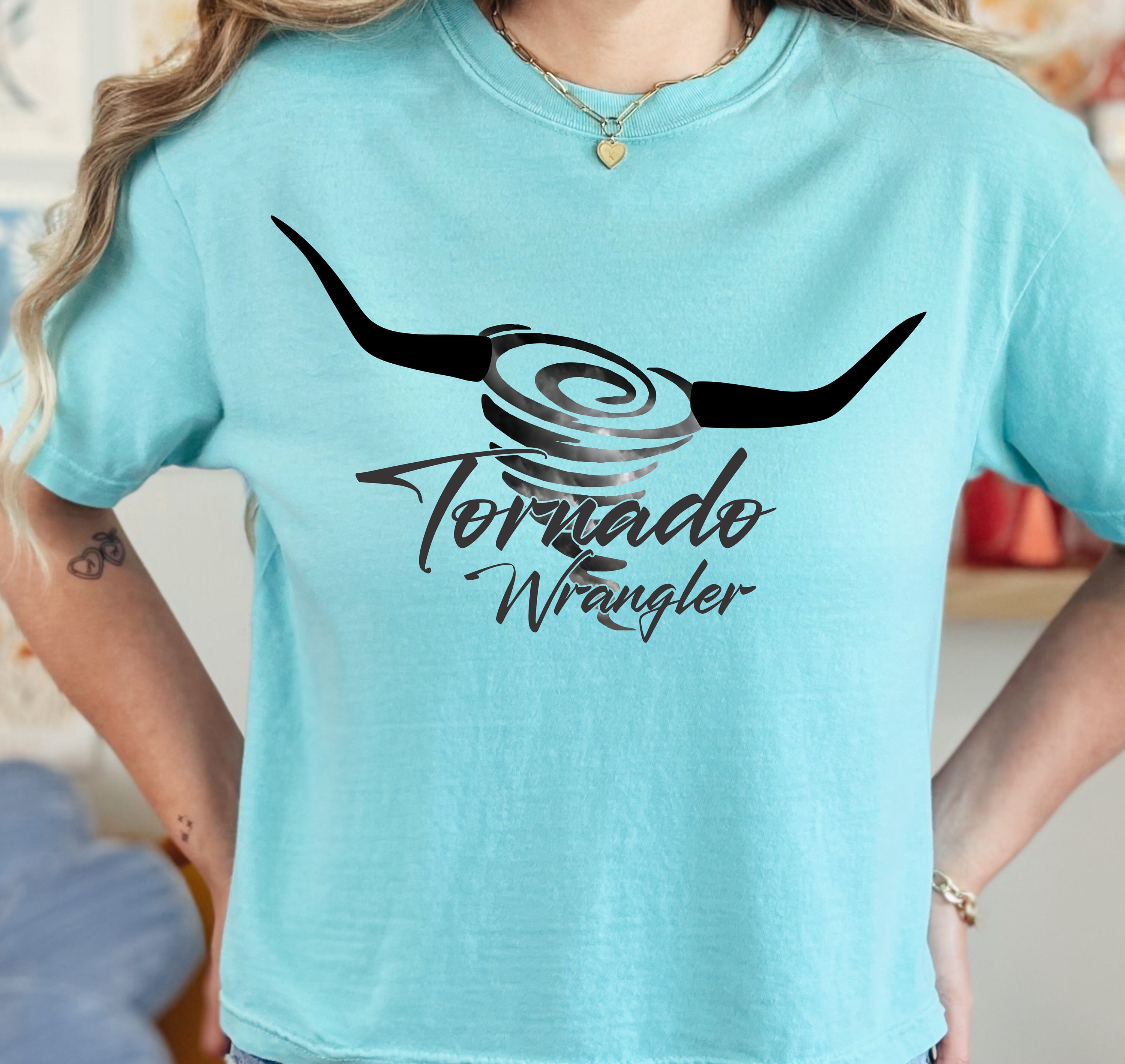 Tornado Wrangler With Horns PNG, Digital File, DTF, Sublimation - Etsy