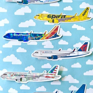 Airline Stickers - Etsy