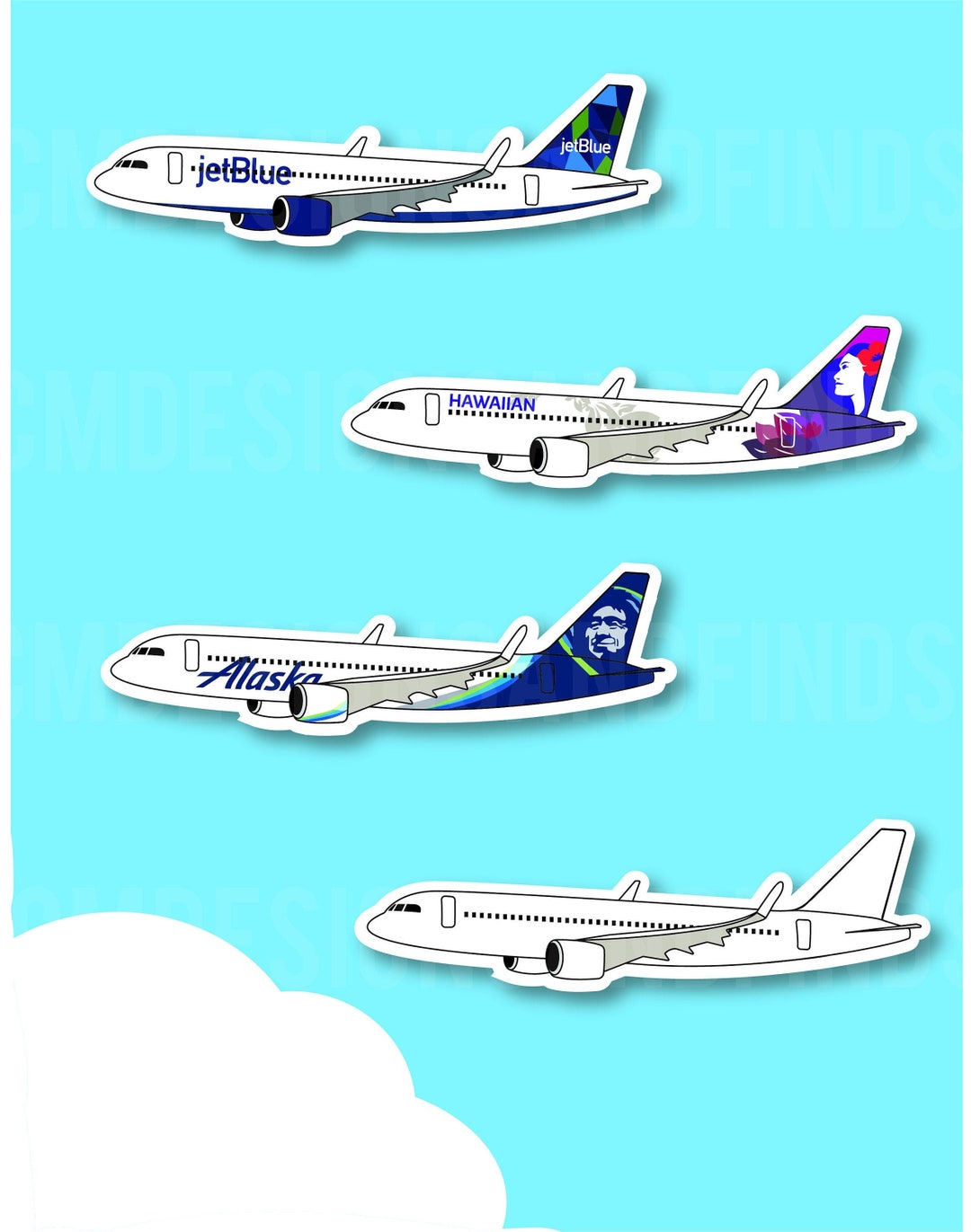 Airline Stickers Series 2 - Etsy