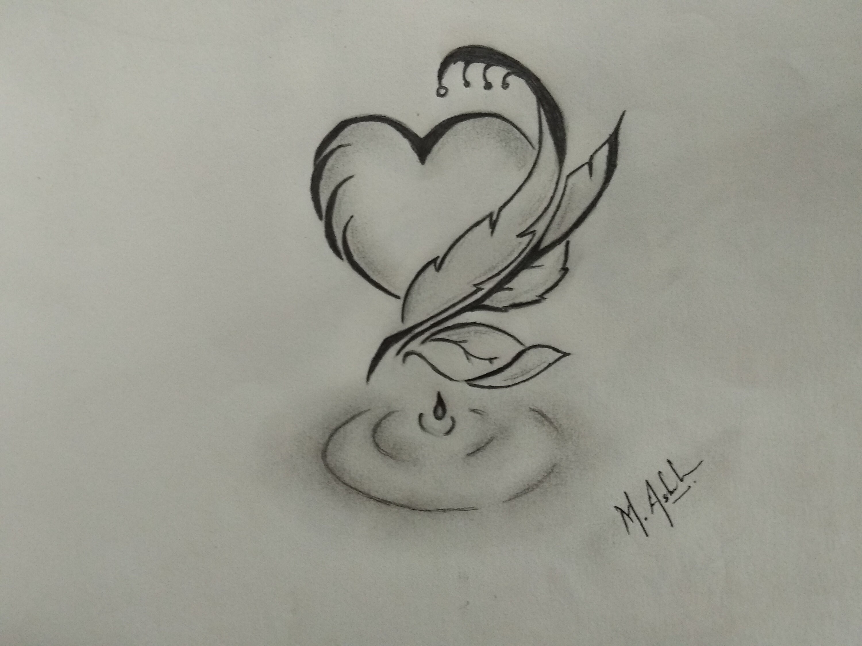 Beautiful Pencil Drawings Of Hearts