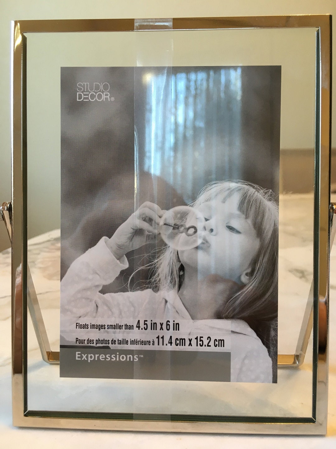 Free Standing Polished Chrome and Glass Adjustable Picture Frame - Etsy