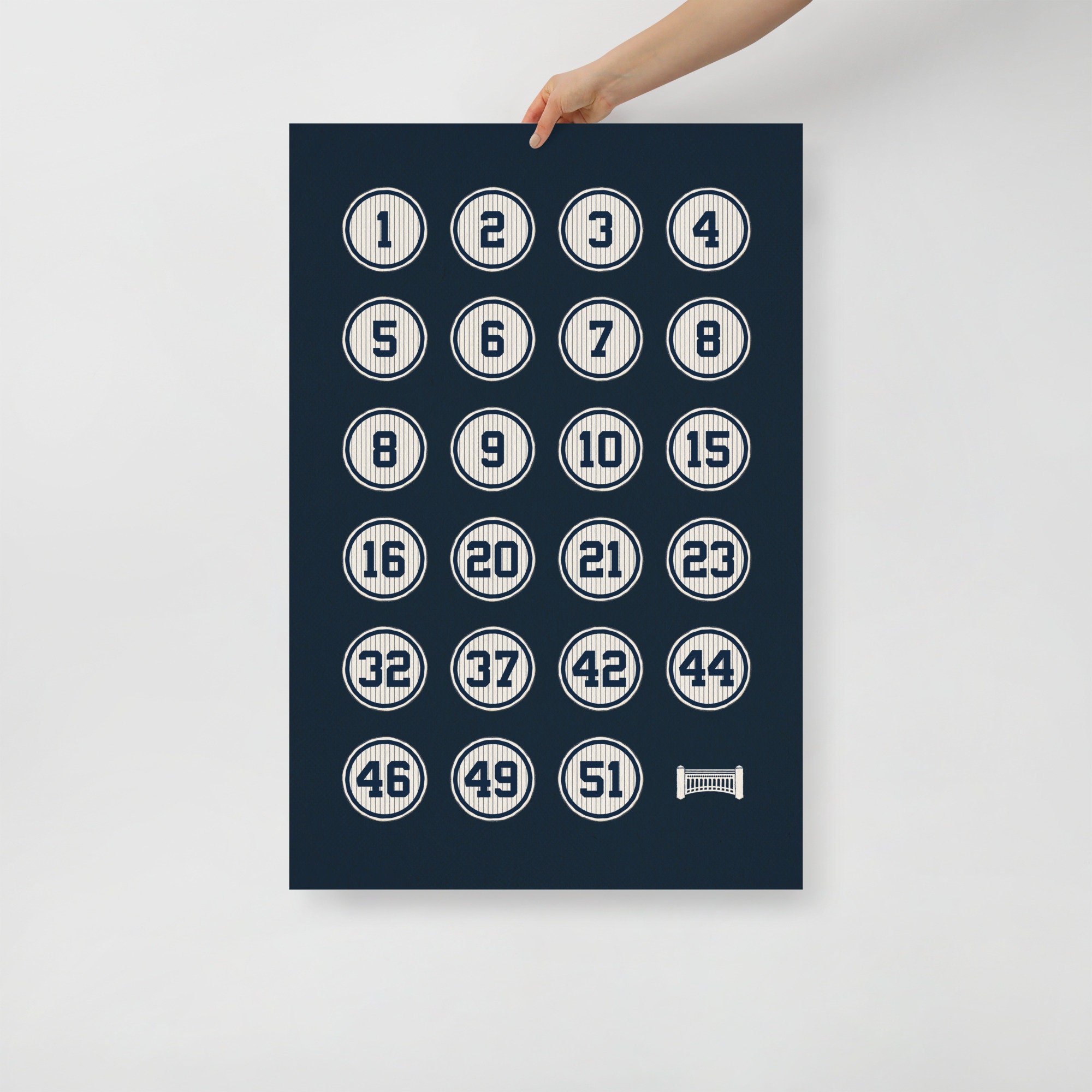 New York Yankees Print Retired Numbers 2022 High Quality Free Shipping ...