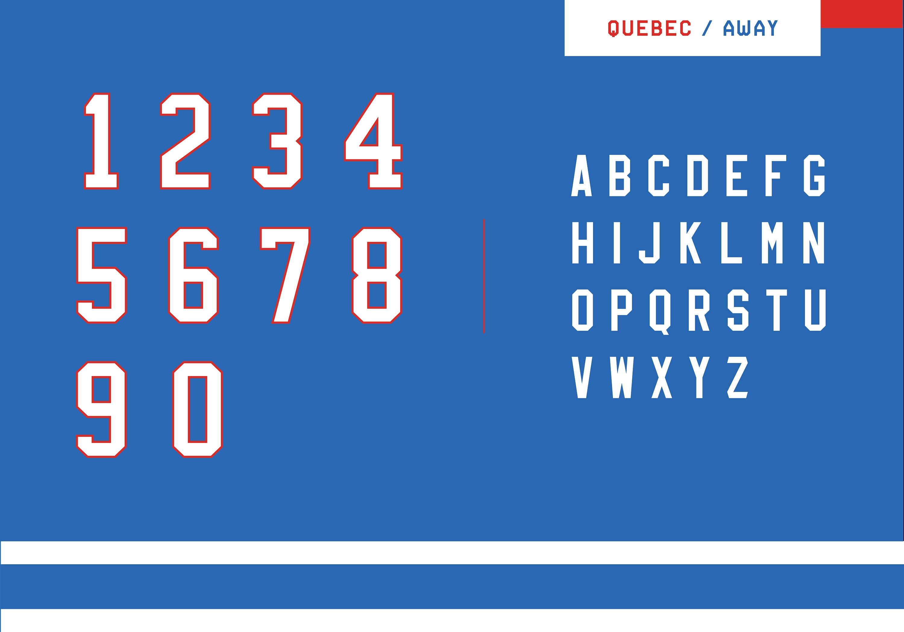 Quebec Nordiques Numbers & Letters High-res Digital PNG Files for ...