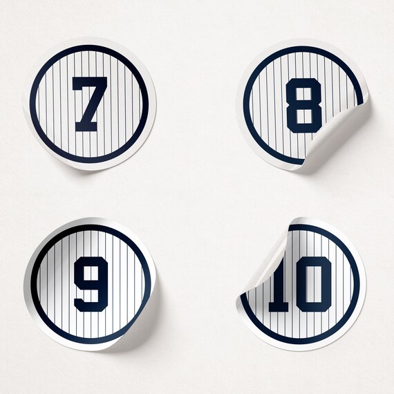 NY Yankees Stickers ALL 23 Retired Numbers Vinyl Decal - Etsy