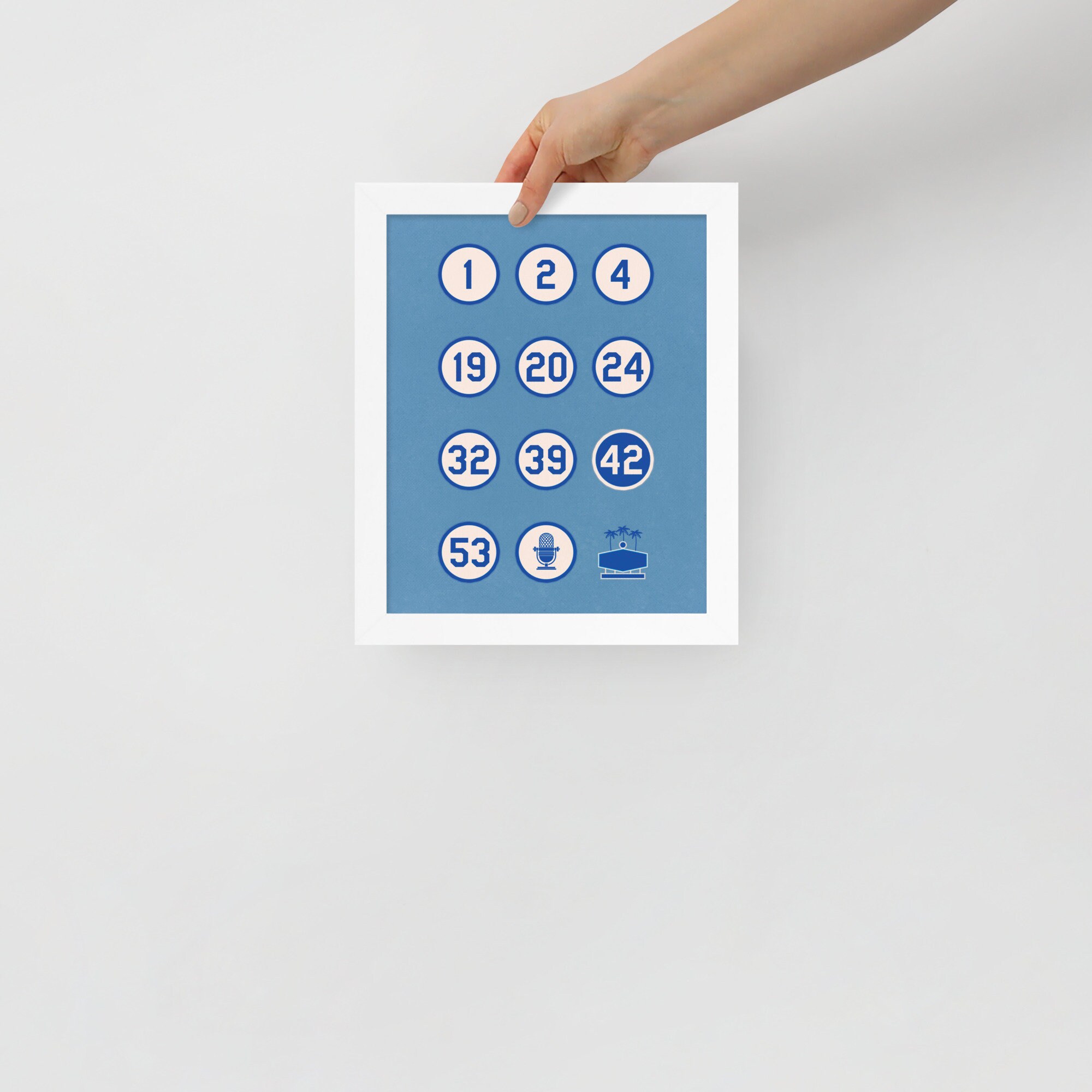 LA Dodgers FRAMED Retired Numbers Print High Quality Poster - Etsy