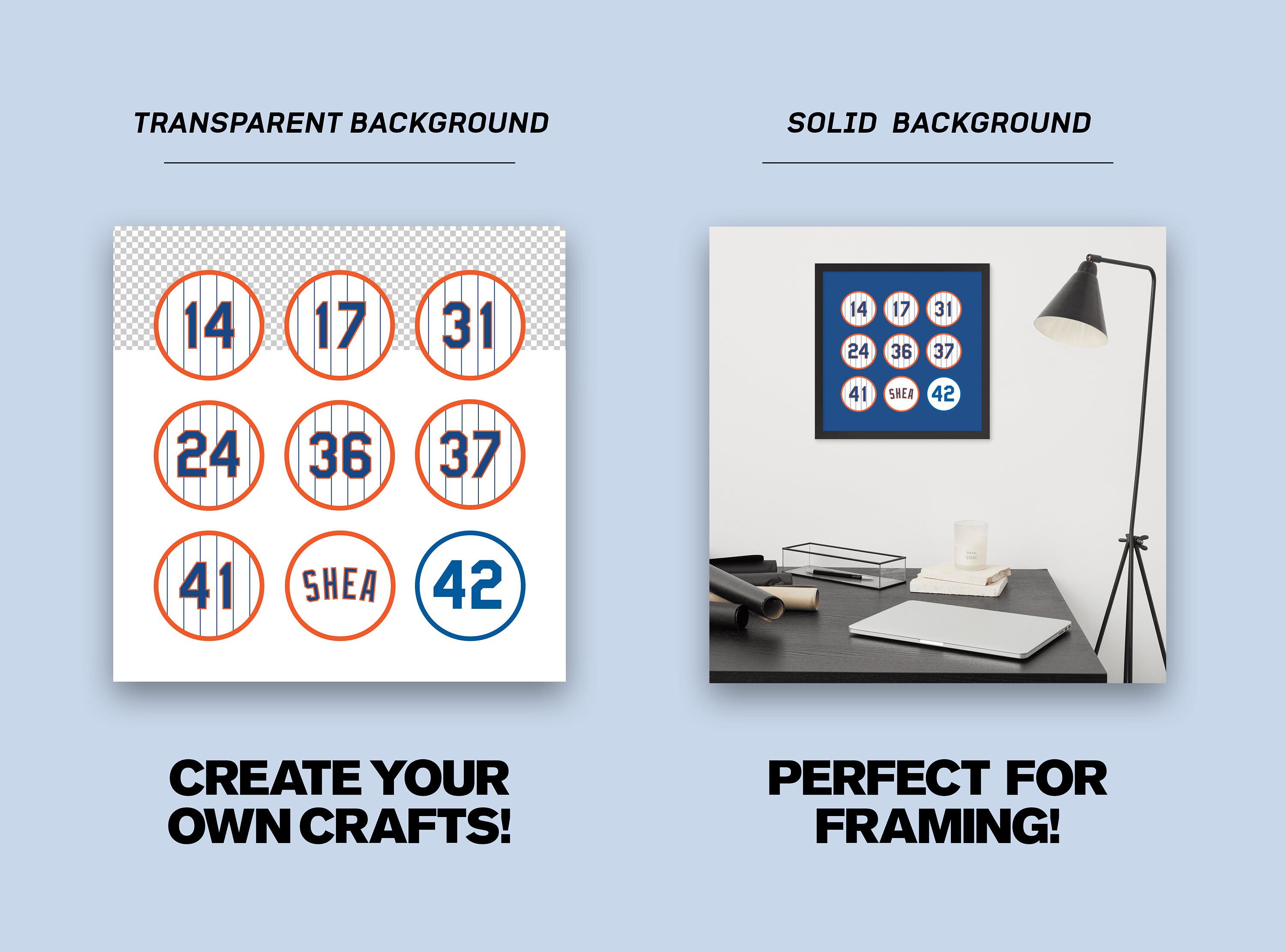 Dodgers Numbers DOWNLOAD 2 High-res Digital PNG Files for - Etsy