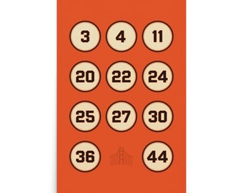 NY Yankees Stickers ALL 23 Retired Numbers Vinyl Decal Sheets - Etsy