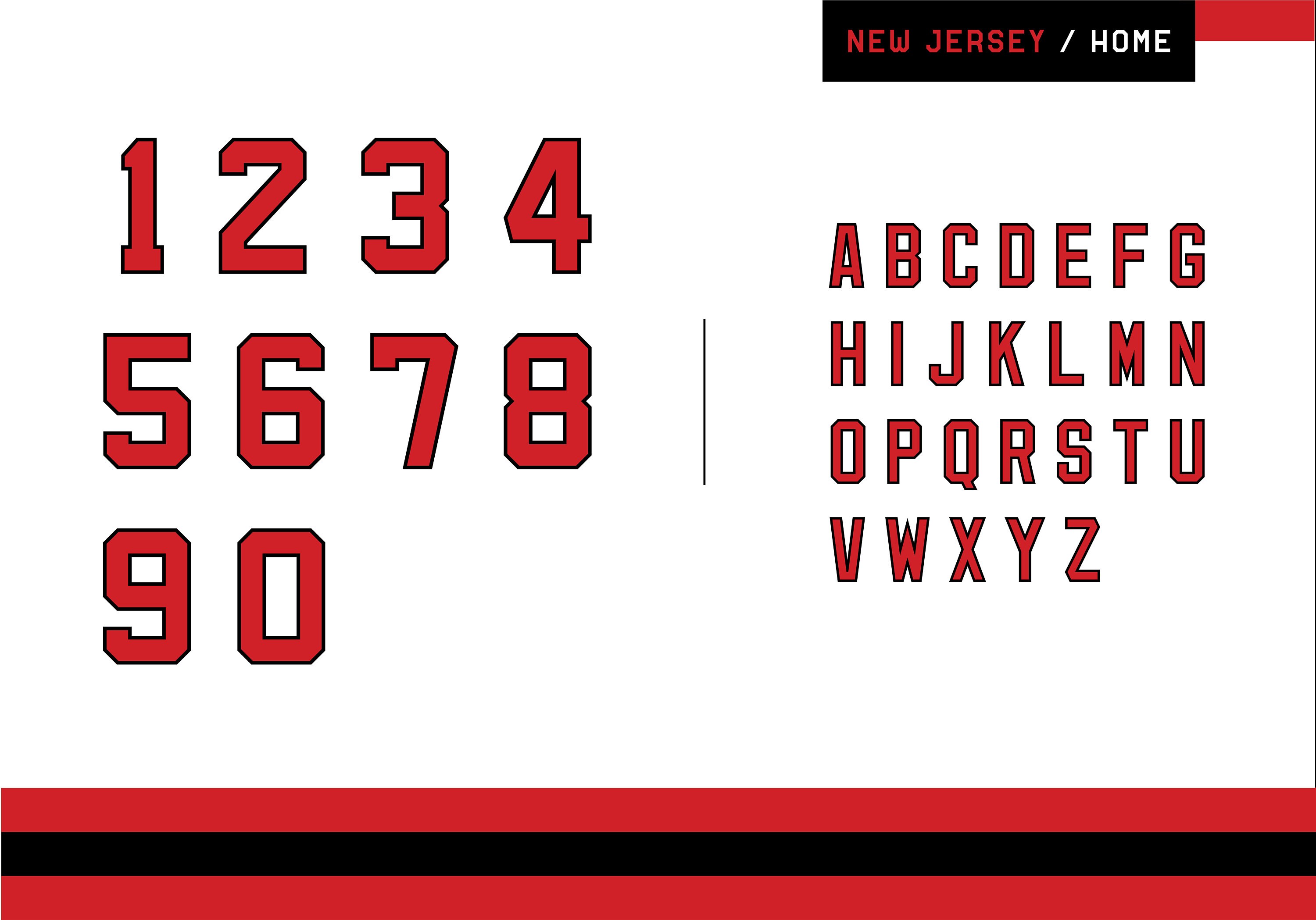 Devils Numbers & Letters High-res Digital PNG Files for Jerseys ...