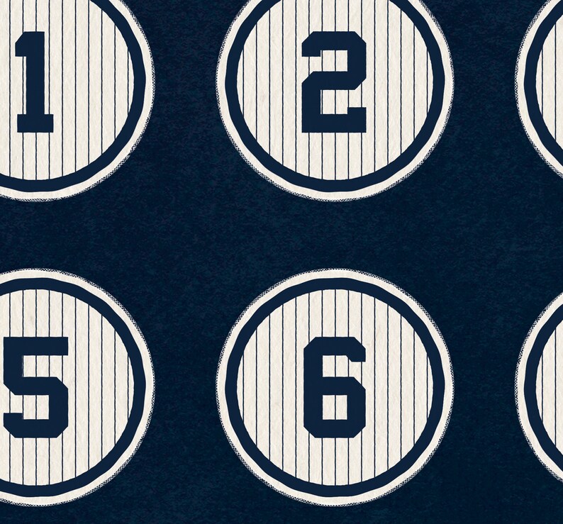 New York Yankees Print Retired Numbers 2022 High Quality Free Shipping ...