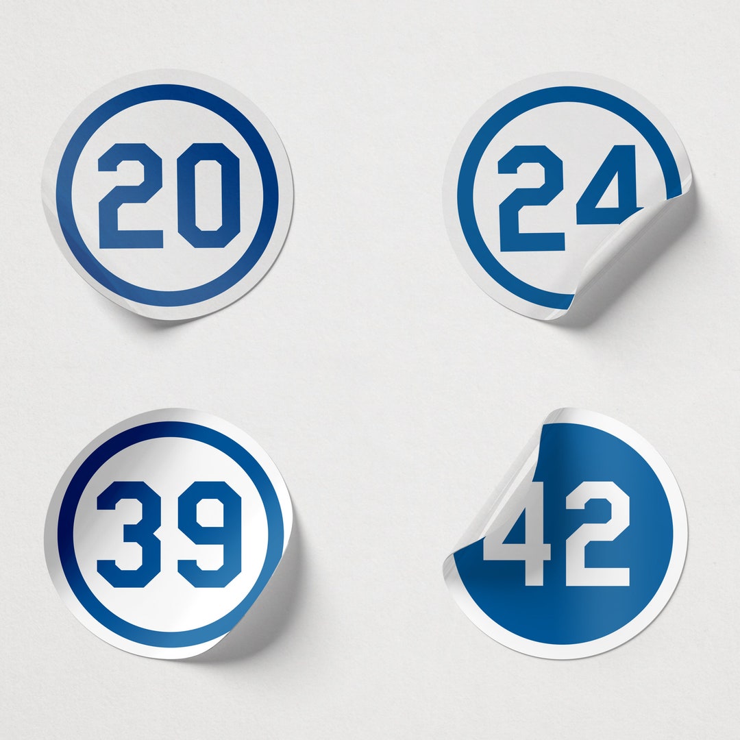 LA Dodgers Stickers ALL 10 Retired Numbers Vinyl Decal Sheets - Etsy