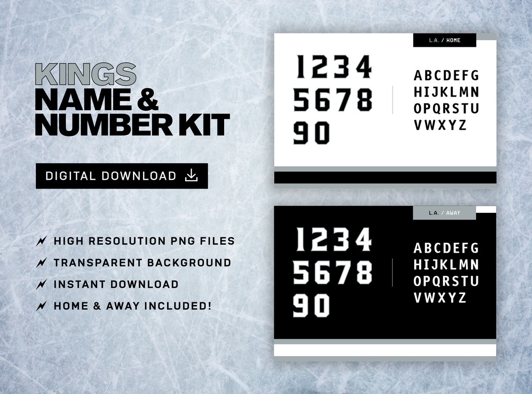 Kings Numbers & Letters High-res Digital PNG Files for - Etsy