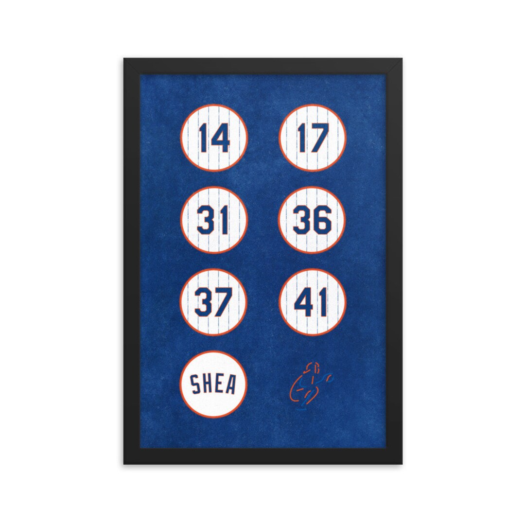 Mets Print FRAMED Retired Numbers 2022 High Quality New York Mets ...