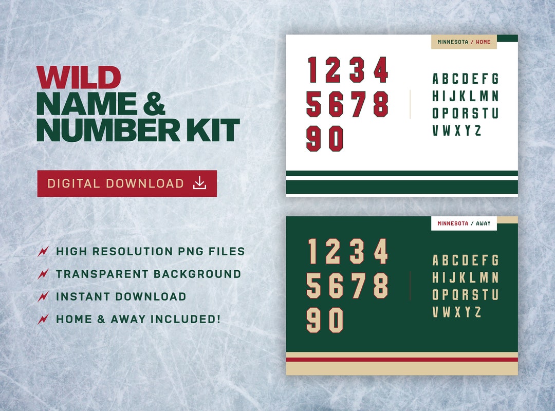 Wild Numbers & Letters High-res Digital PNG Files for Jerseys, Stickers ...