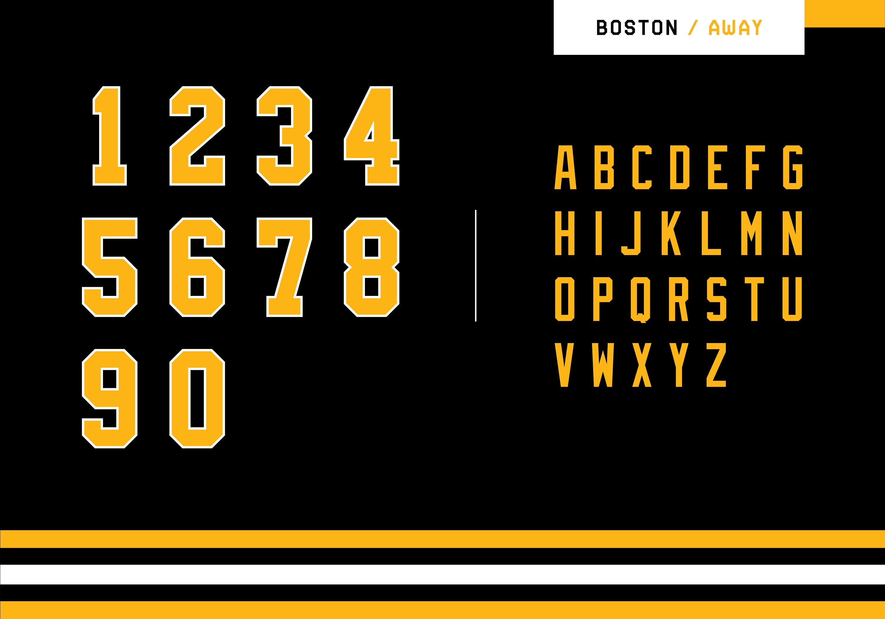 Bruins Numbers & Letters High-res Digital PNG Files for Jerseys ...