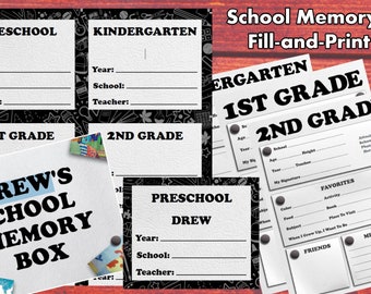 DOWNLOAD School Memory Box Printable Print From Home - Etsy