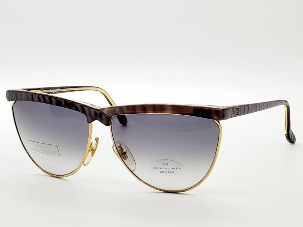 1980's Laura Biagiotti Shield Sunglasses Italy New Old Stock 3 Colors ...