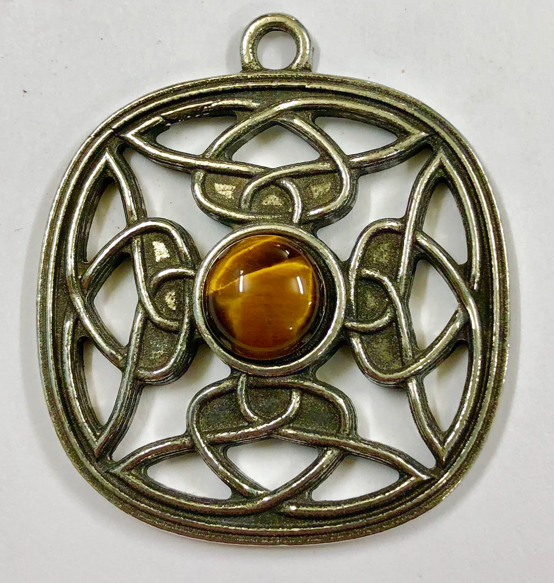 Small Irish Square Pendant - Etsy
