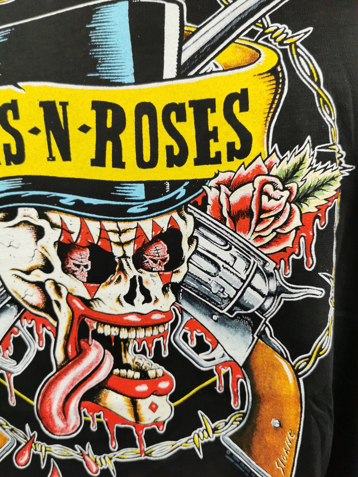 GUNS N ROSES 1990 Non porté t-shirt vintage / GNR - Etsy France