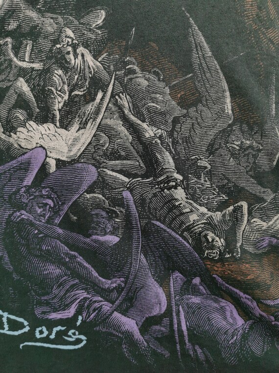 GUSTAVE DORE 1994 Vintage T-Shirt / All Over Print Te… - Gem
