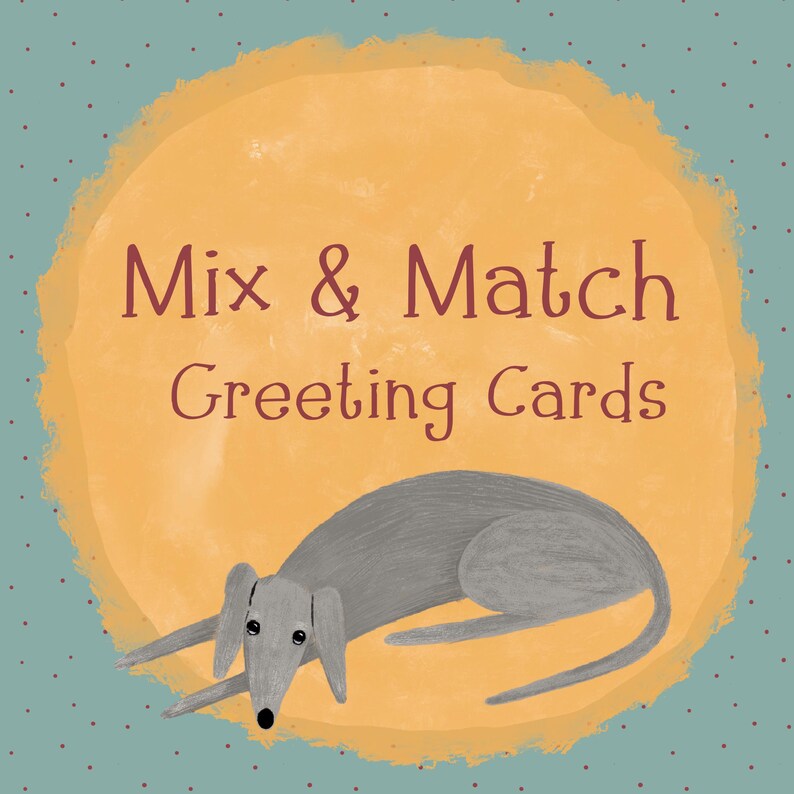 Mix and Match Card Bundle, A6 Cards of Your Choice, Illustrated Cards ...