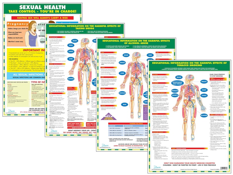 Health Posters, Stop Smoking, Drug Addiction, Alcoholism. Sexual Health ...