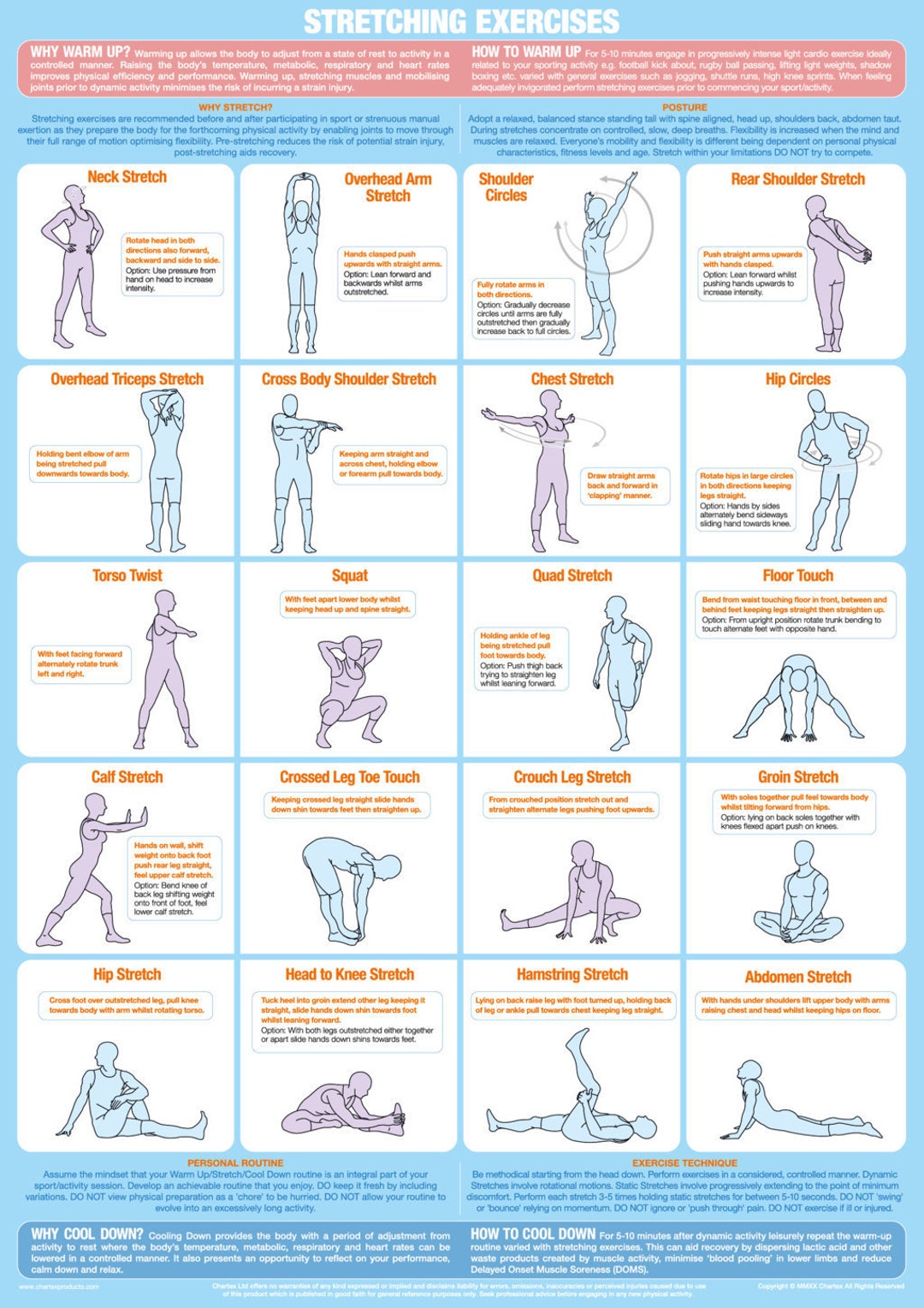 Dehnungs bung Poster Warm Up Cool Down Chart Etsy de Dehnungs bung Poster Warm Up Cool Down Chart Etsy de