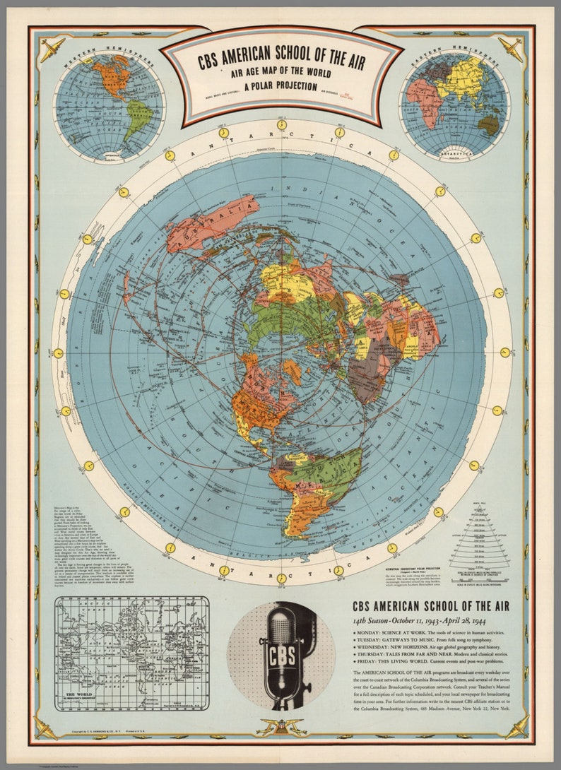 Flat Earth Maps Various Designs A3 Laminated Snap Frame Option - Etsy